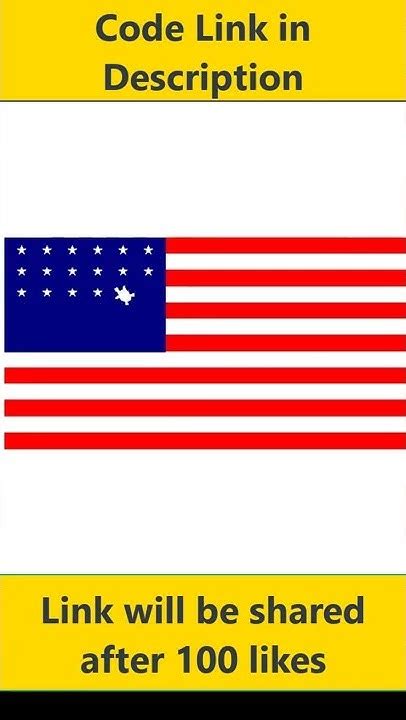 Usa 🇺🇸 Flag Using Python Turtle 🐢⁣ Module Shorts Python Youtube