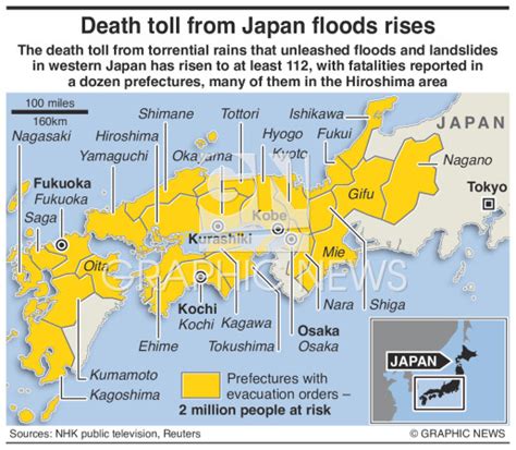 Disasters Death Toll From Japan Floods Rises Infographic