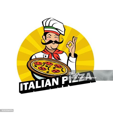 이탈리아 요리사 맛 있는 피자를 들고입니다 벡터의 상징 등장인물에 대한 스톡 벡터 아트 및 기타 이미지 등장인물 벡터 요리사 Istock