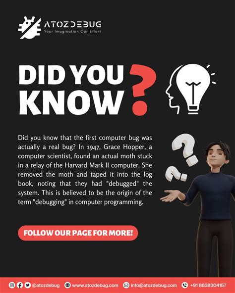 Atozdebug On Linkedin Buginthesystem Gracehopperlegacy Computerhistory Techtrivia