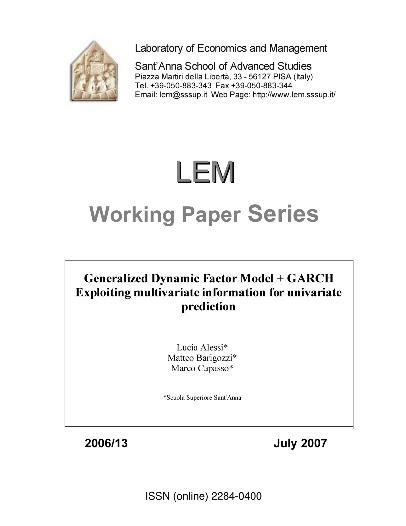 Pdf Generalized Dynamic Factor Model Garch Dokumentips