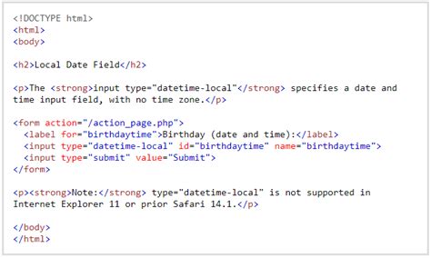 آموزش Html Input Types آتریا