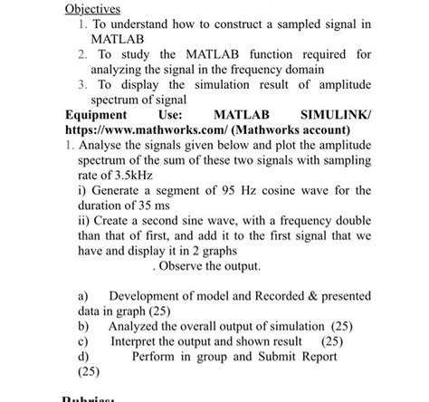 Solved To Understand How To Construct A Sampled Signal In Chegg