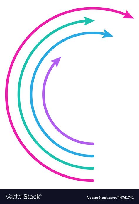 Round Arrows Circle Progress Indicator Royalty Free Vector
