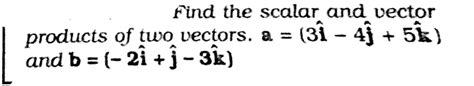 Solved Find The Scalar And Vector Products Of Two Vectors A Chegg