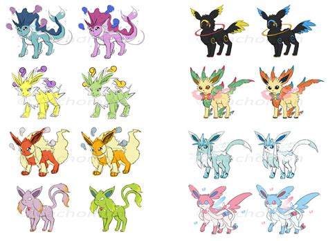Eevee Mega Evolutions Concept Art Stats By Cachomon On Deviantart