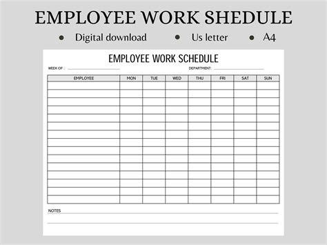 Best 13 Employee Work Scheduleemployee Work Schedule Templateemployee