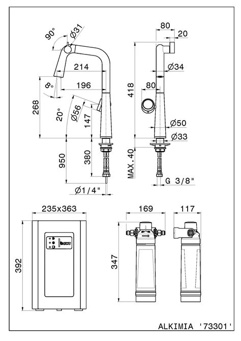 Alkimia 73301 Electronic Kitchen Mixer Tap With Swivel Spout By Newform