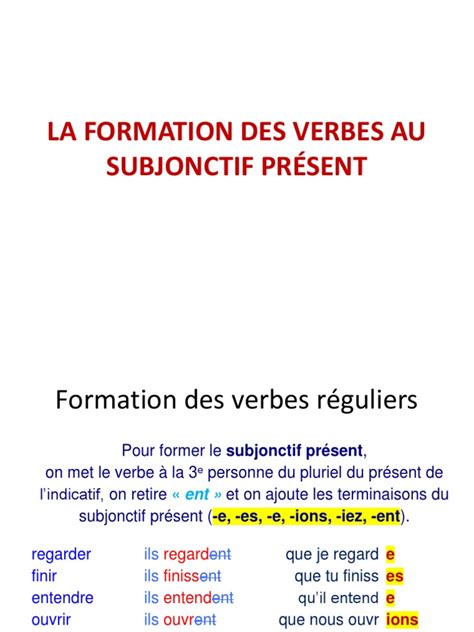 Verbe Faire Au Subjonctif Présent Esam Solidarity