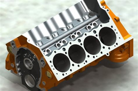 Engine Block STEP IGES SOLIDWORKS Other 3D CAD Model GrabCAD