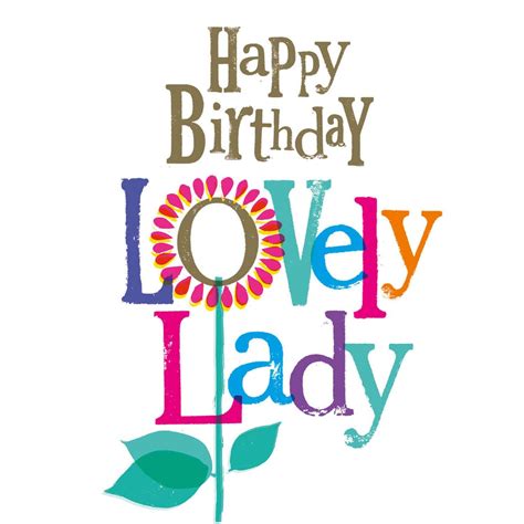Brightside Lovely Lady Birthday Card Happy Birthday Wishes Cards