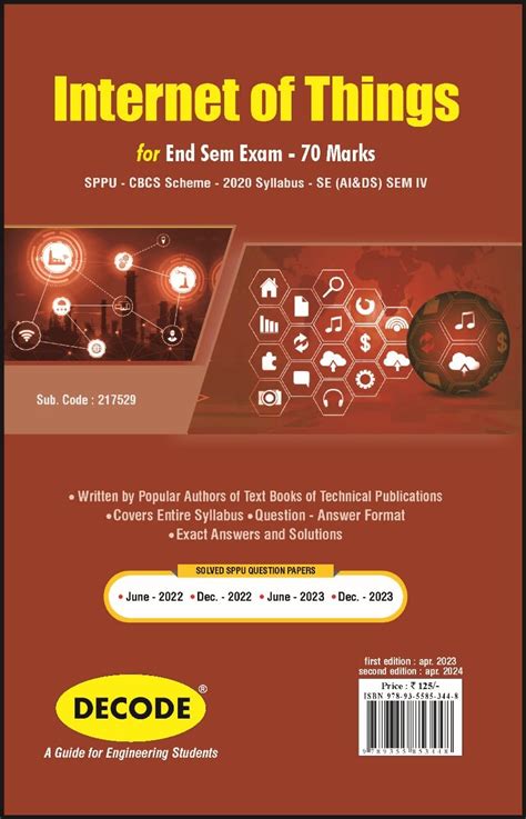 Amazon In Buy Internet Of Things For SPPU 20 Course SE SEM IV AI DS 217529 Decode Book