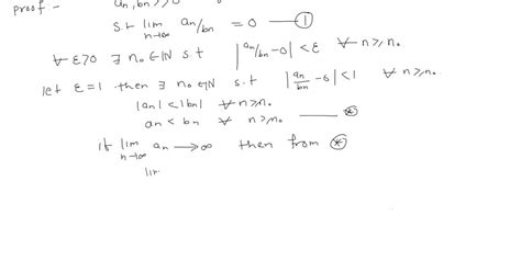 SOLVED Suppose An And Bn Are Sequences Of Positive Terms Such That Limn Infinity An Bn