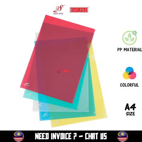 Pp A4 L Shape File Extra Thick L Shape Fail Tebal Folder Buka Tepi L Shape Colour File