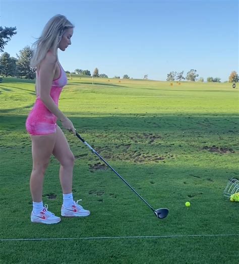Paige Spiranac Shows Off Perfect Swing In Figure Hugging Bodysuit As