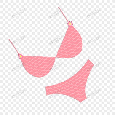 卡通手绘可爱粉色比基尼元素素材下载 正版素材401302012 摄图网