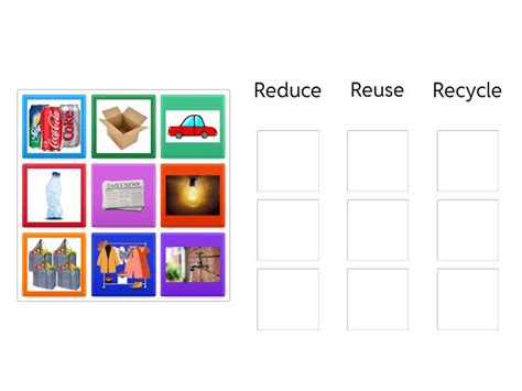 Reduce Reuse Recycle Group Sort