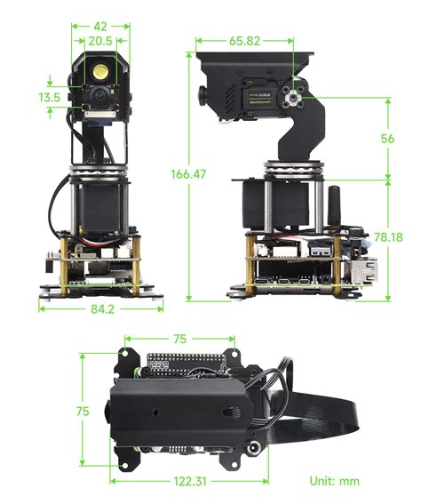 360° Omnidirectional High Torque 2 Axis Expandable Pan Tilt Camera