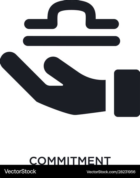 Commitment Isolated Icon Simple Element From Vector Image