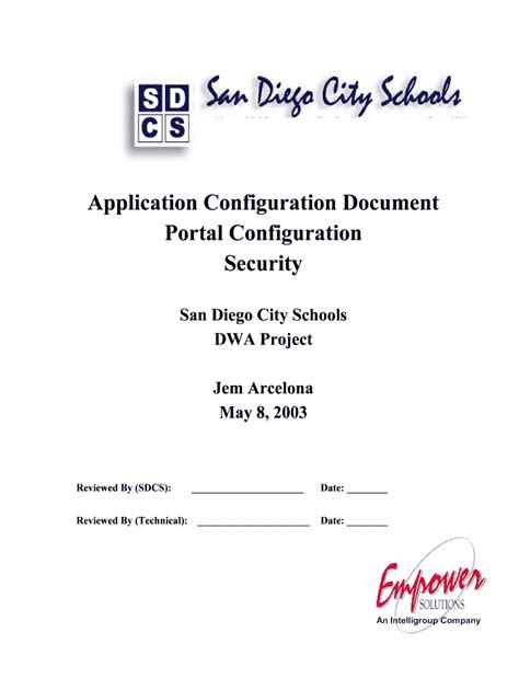 Application Configuration Document Portal Configuration Security Form Fill Out And Sign