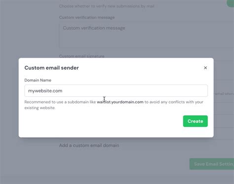 Custom Email Domain LaunchList