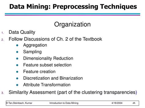 Ppt Data Mining Preprocessing Techniques Powerpoint Presentation