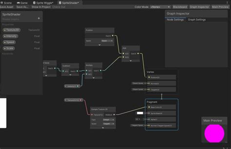 Sprite Shader Graph Is Pink Runity3d