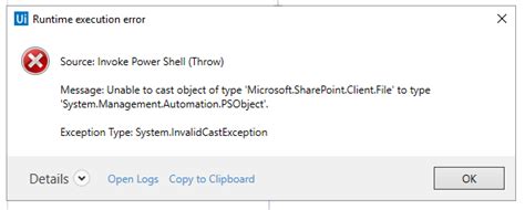 Unable To Cast Object Of Type Microsoft Sharepoint Client File To