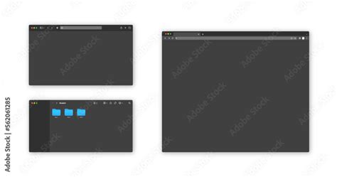 Web Browser Window Template Mockup Of Web Site Screen Template Of