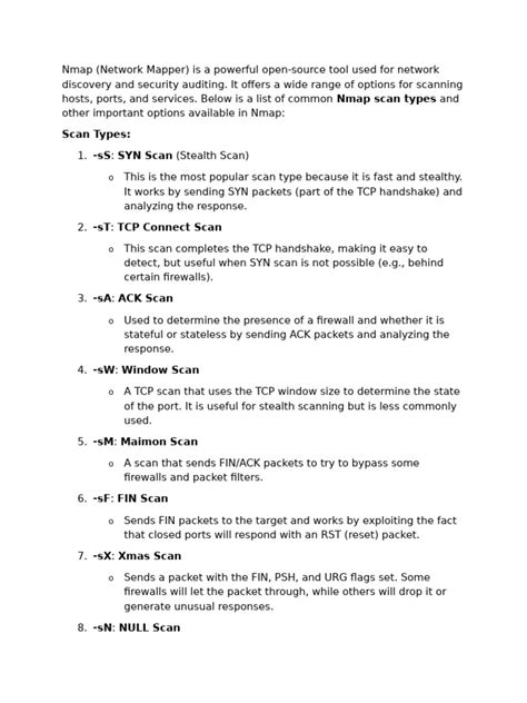 Options Nmap Pdf Transmission Control Protocol Port Computer