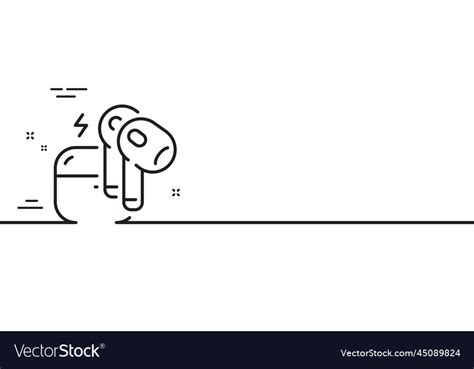 Headset Line Icon Mobile Accessories Sign Vector Image