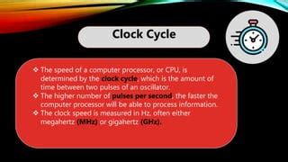 Clock And Clock Cycle In Processor Architecture PPTX Computing Technology Computing