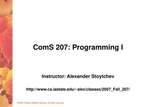 Instructor Alexander Stoytchev Ppt Download