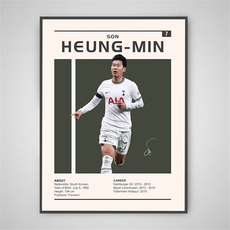Heung Min Son Poster Son Heung Min Tottenham Hotspur Poster Sports