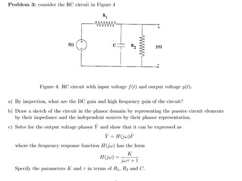 Solved Problem 3 Consider The Rc Circuit In Figure 4 Yt