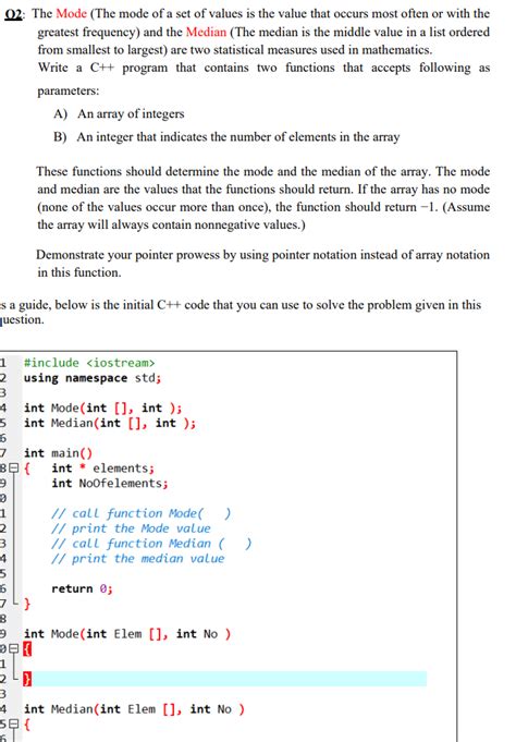 Solved The Mode The Mode Of A Set Of Values Is The Chegg