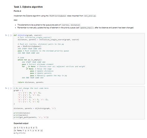 Task 3 Dijkstra Algorithm Points 4 Implement The