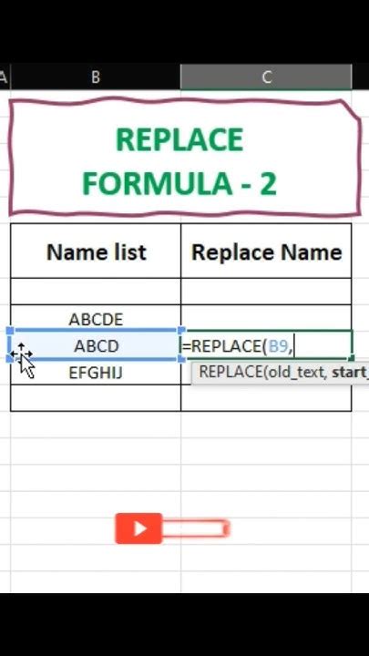 Replace Formula Exceltips Exceltips Excelformula Shortsvideo Shortcut Trikshorts