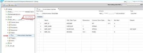 How To Create Tables Using Hdbtable In Sap Hana