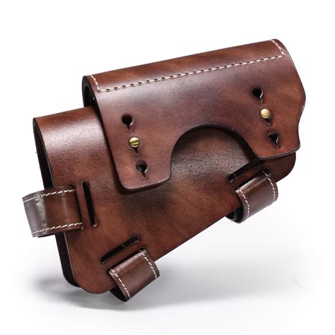 Handmade Leather Rifle Cheek Risers Rustic Terrain Leathercraft