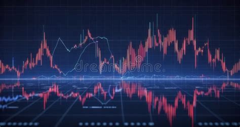 Dynamic Financial Data Visualization With A Reflective Surface Stock Illustration Illustration
