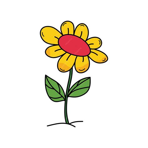 Premium Vector Flower Cartoon Vector Illustration Cute Flower Cartoon
