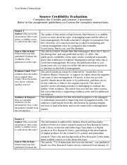 Source Credibility Evaluation Assessing Author Publication Course Hero