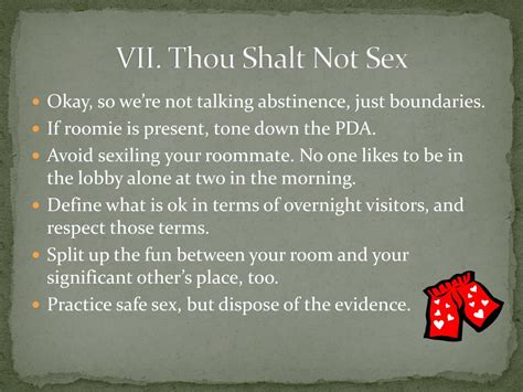 Ppt The Roommate Commandments Powerpoint Presentation Free Download