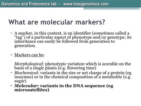 Dna Markers Techniques For Plant Varietal Identification
