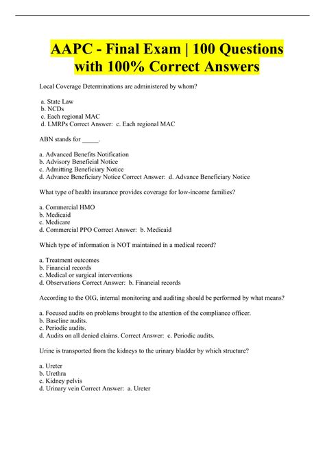 Aapc Cpc Tests Compilation Bundle Stuvia Us