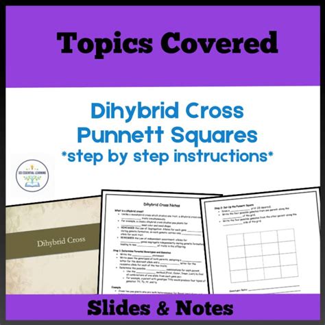 Dihybrid Crosses Lesson Ppt Notes Mendelian Genetics Punnett Square