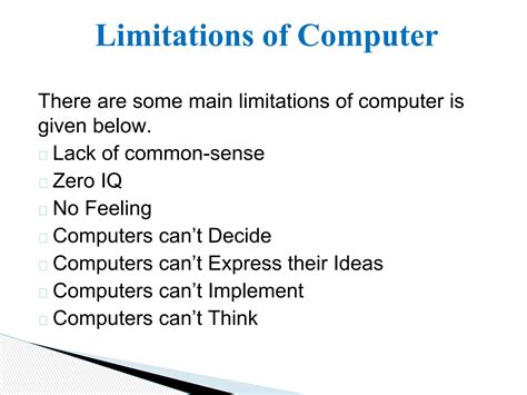 Computer System Concepts Characteristics Capabilities And Limitations 1 1pptx