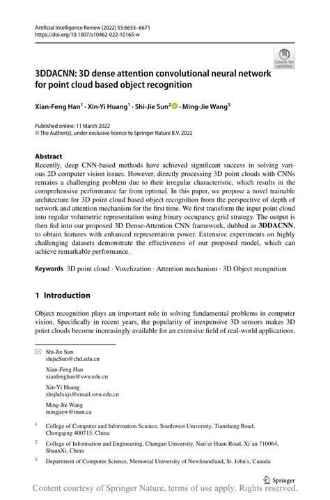 3ddacnn 3d Dense Attention Convolutional Neural Network For Point