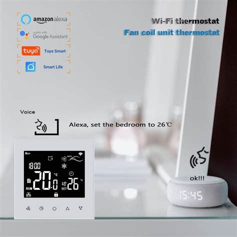 Wifi Wireless Weekly Programmable Fan Coil Digital Room Smart Ac Thermostat Fan Coil